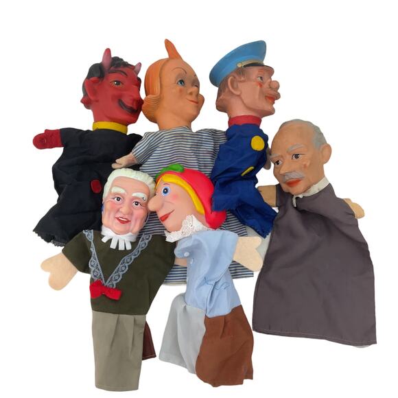 Unbranded | Toys | Vintage Rubber Headed Punch Judy Style Hand Puppets ...